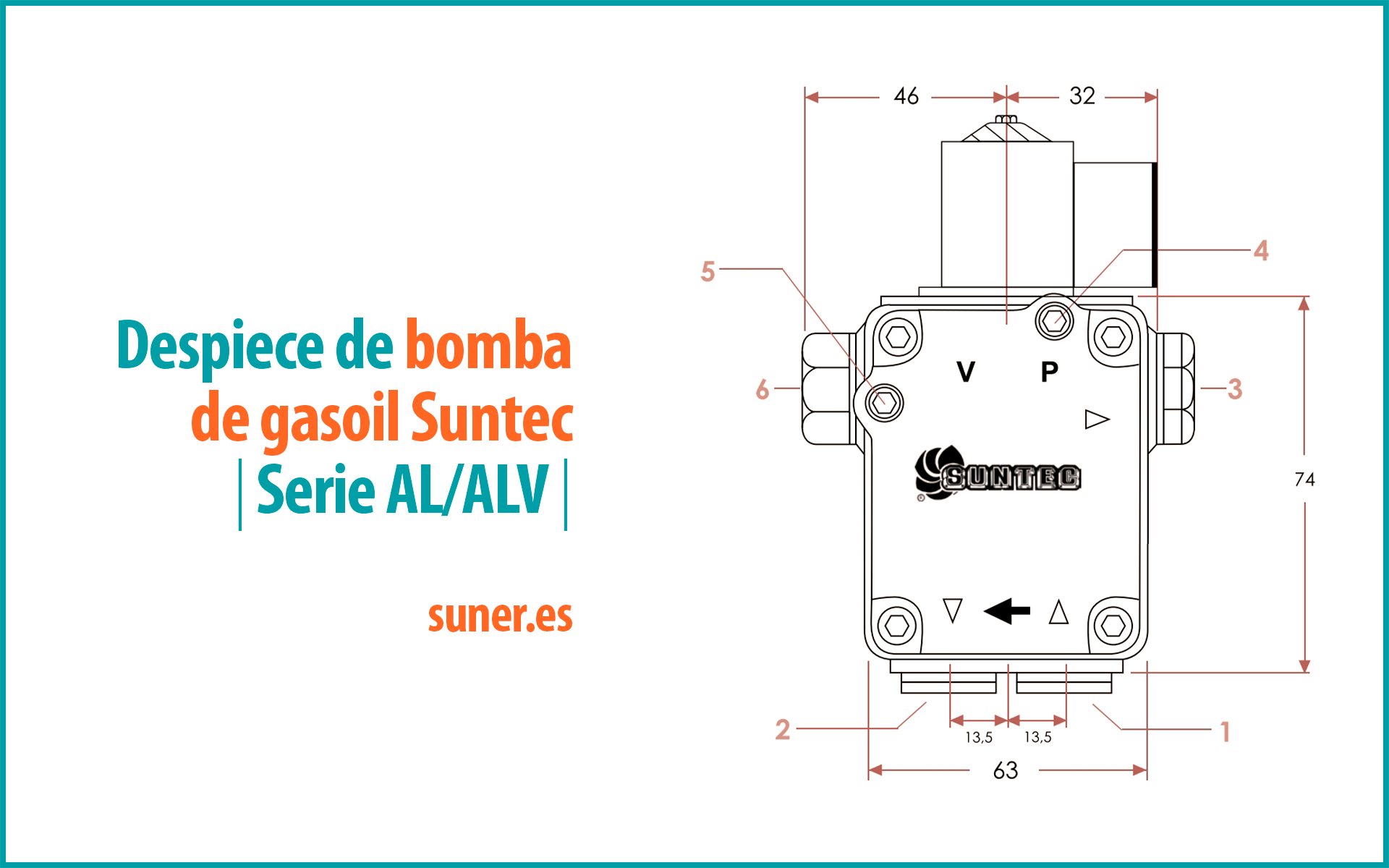 Despiece de la bomba de gasoil Suntec (con esquemas y tablas)